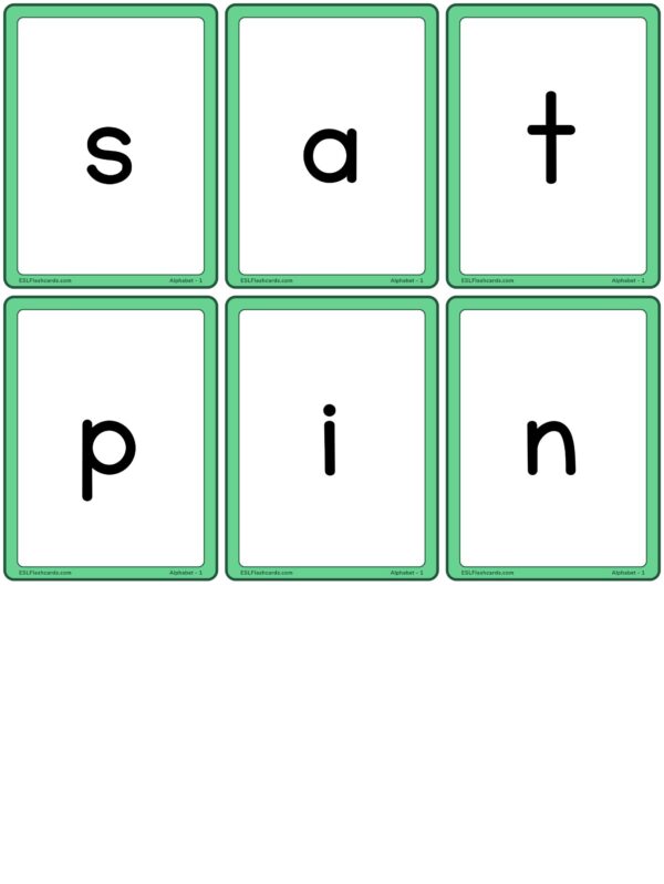CVC Colour Coded Alphabet - ESL Flashcards