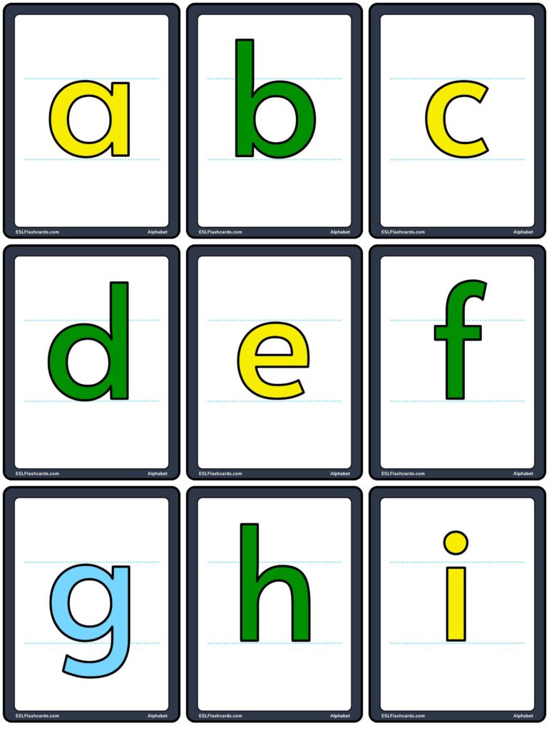 Free Printable Alphabet Flashcards - ESL Flashcards