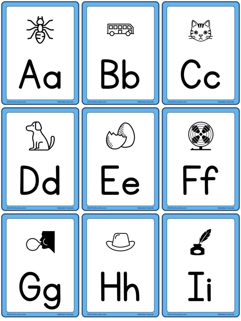 Kindergarten Flashcards - ESL Flashcards