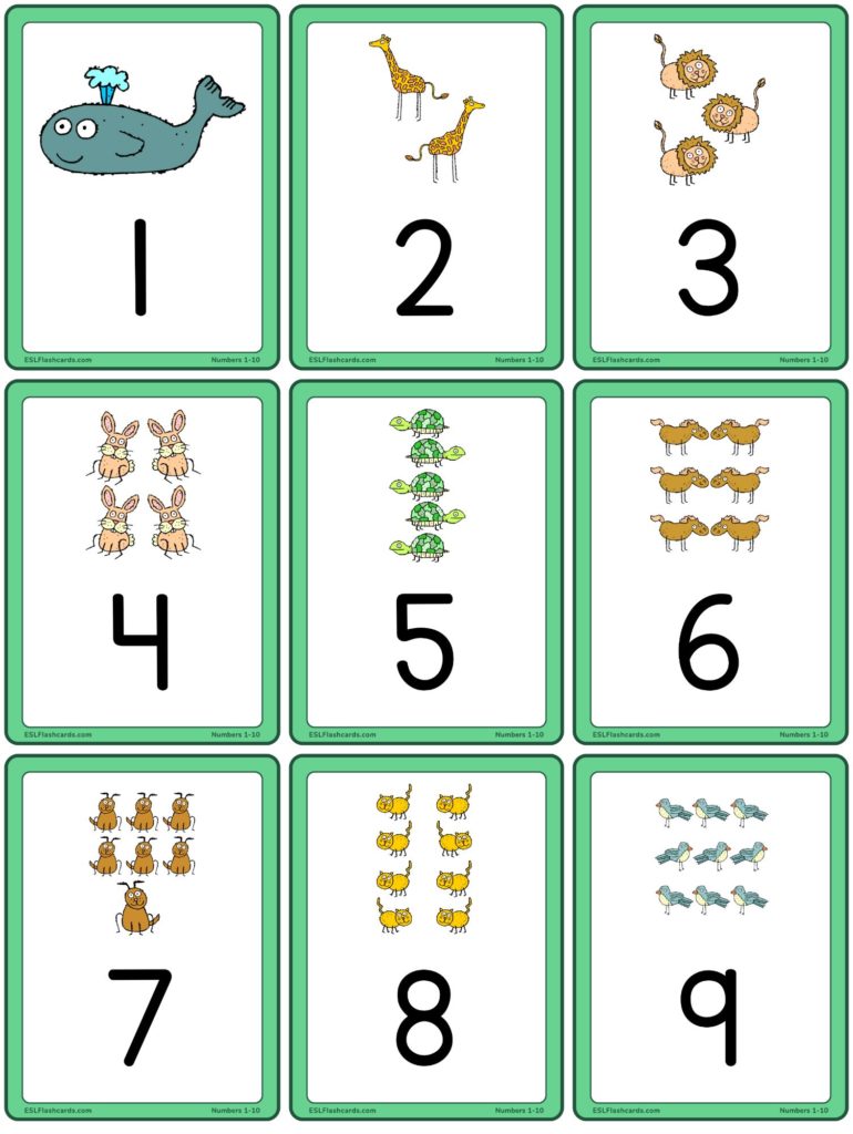 Numbers 1 to 100 - ESL Flashcards