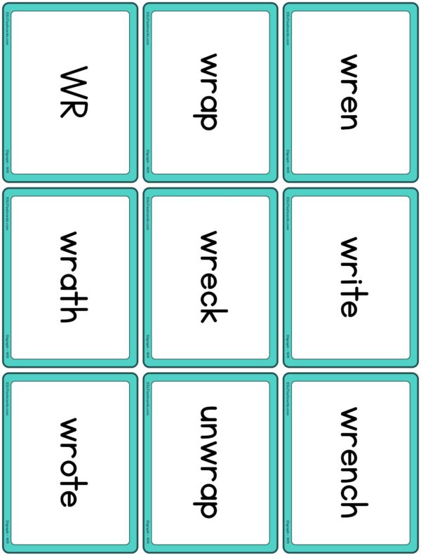 Consonant Digraphs - ESL Flashcards