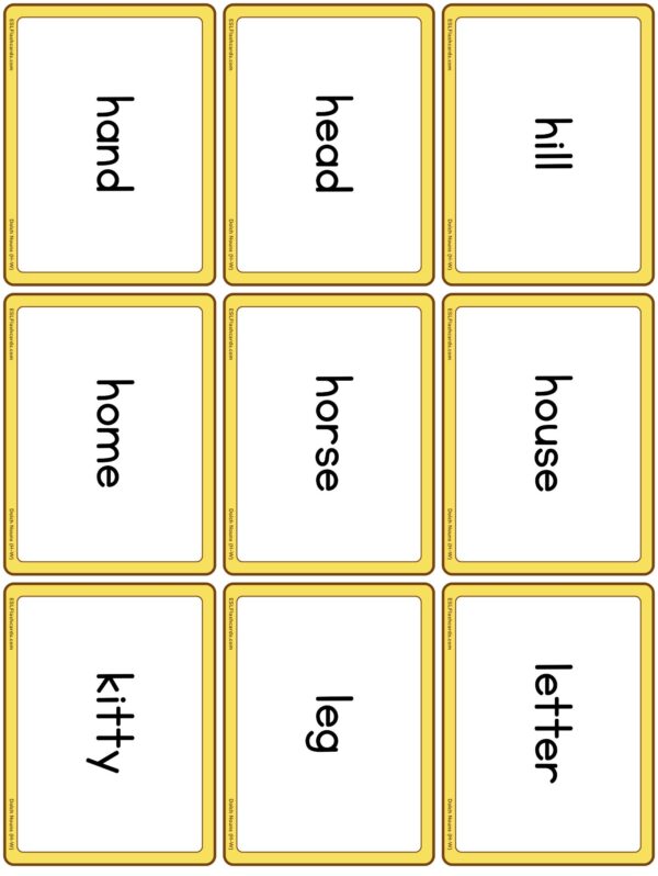 Dolch Nouns - ESL Flashcards