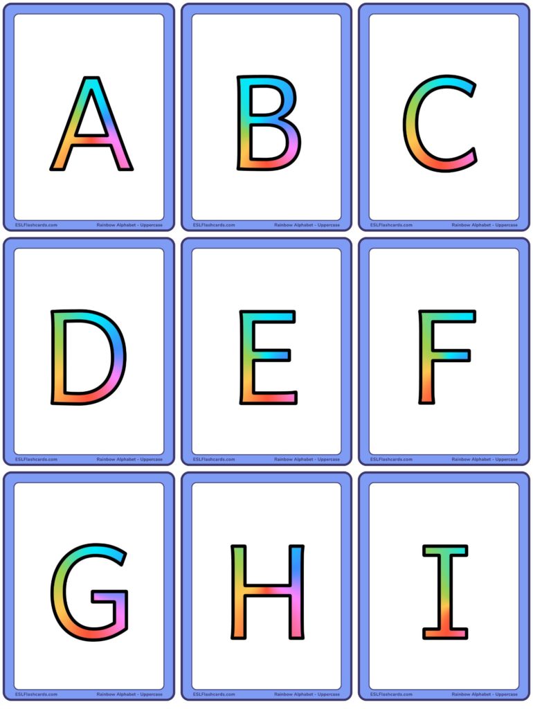 Rainbow Alphabet - ESL Flashcards