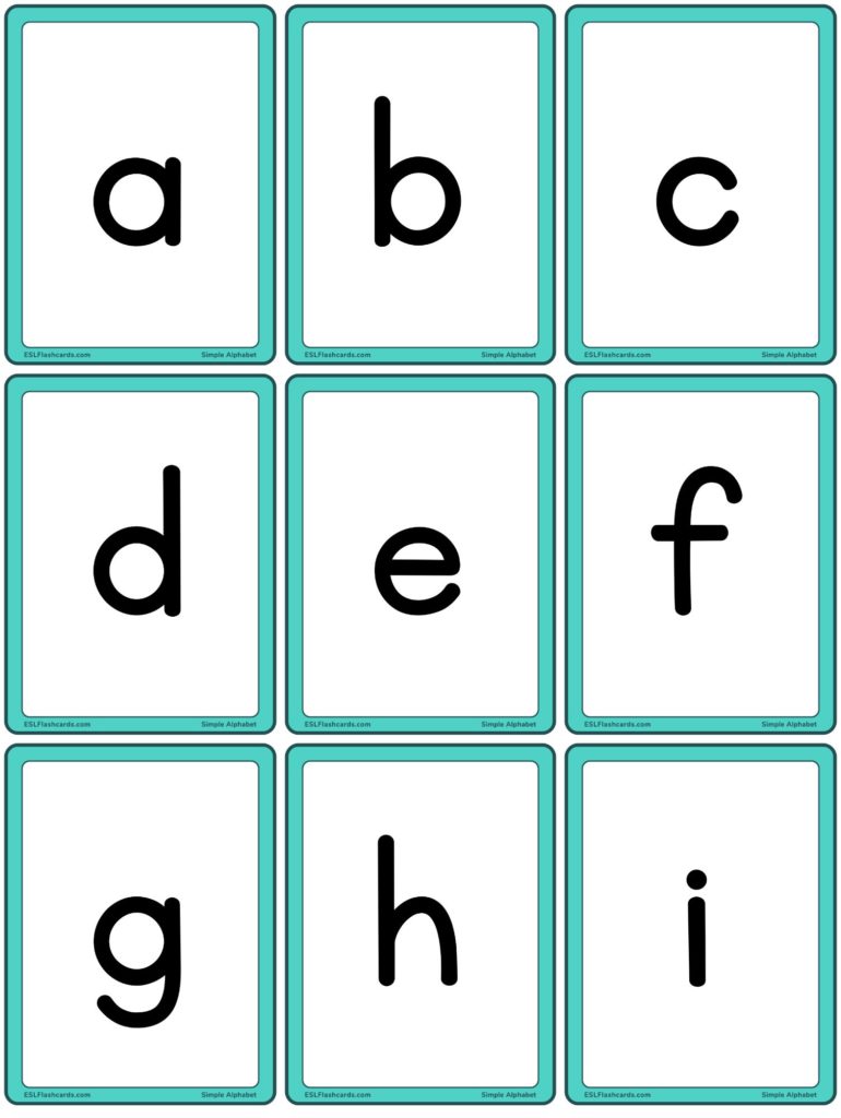 Free Printable Alphabet Flashcards - ESL Flashcards