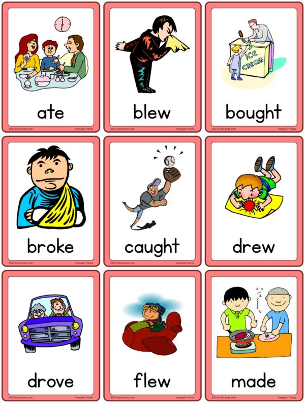 Irregular Verbs - ESL Flashcards