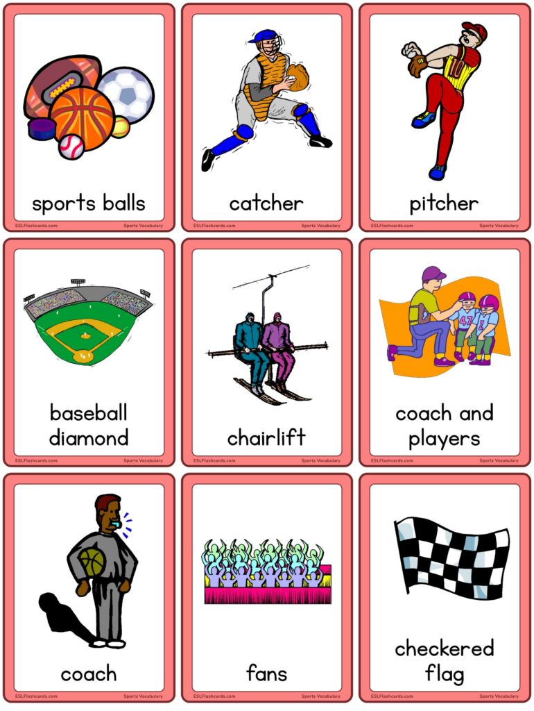 Sports Actions - ESL Flashcards