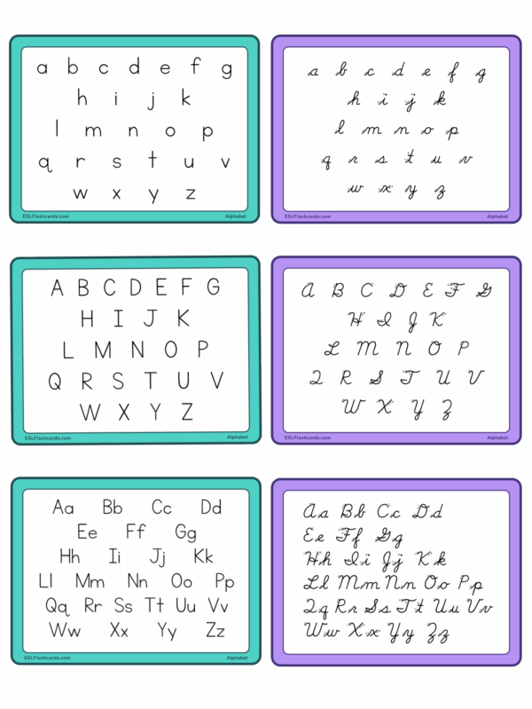 Full-Page Printable Alphabet Sets - ESL Flashcards