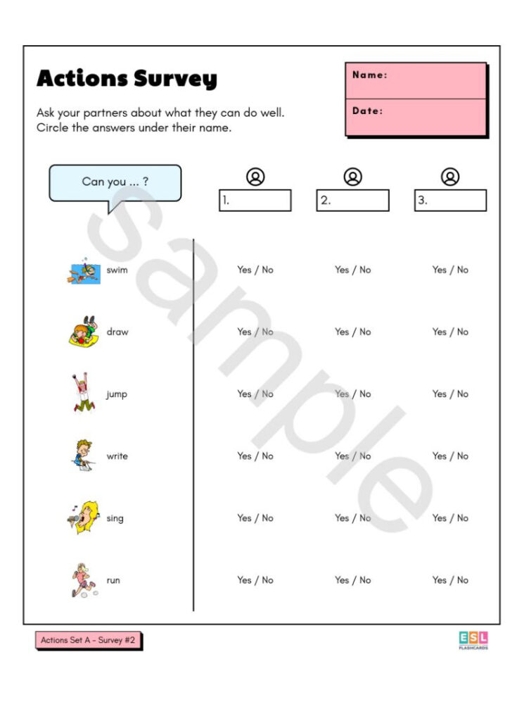 About the Worksheets - ESL Flashcards