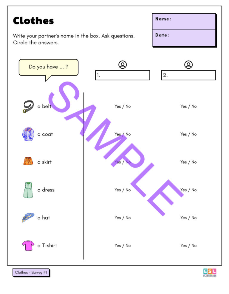 172 Noun Worksheets - ESL Flashcards