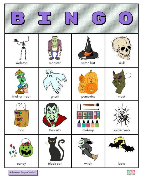 Halloween Bingo - ESL Flashcards