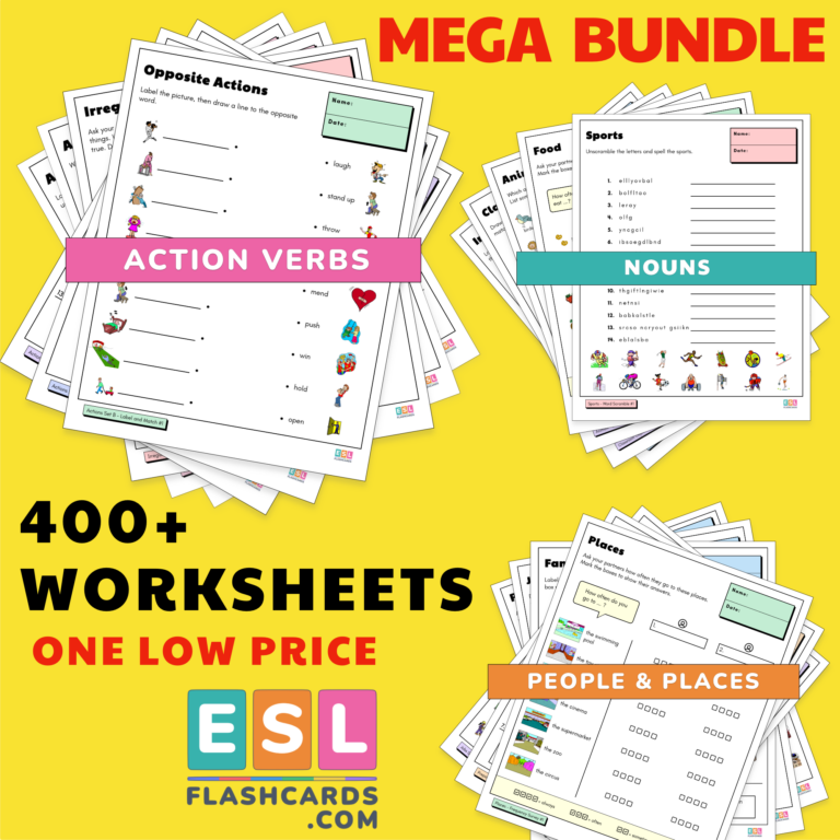 past tense Flashcards & Worksheets - ESL Flashcards